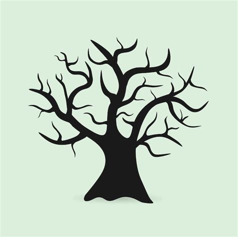 Rama de árbol sin hojas ilustración vectorial en otoño y seco Vector