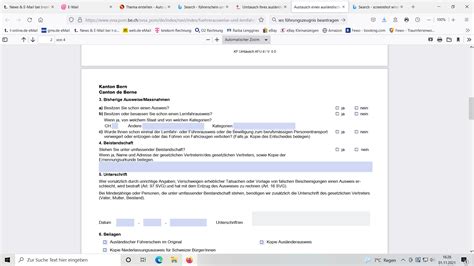 Führerschein Umtauschen Formular Ausfüllen