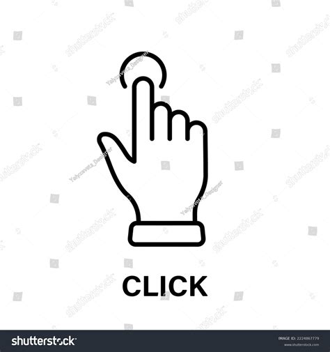Click Gesture Computer Mouse Pointer Finger Stock Vector Royalty Free