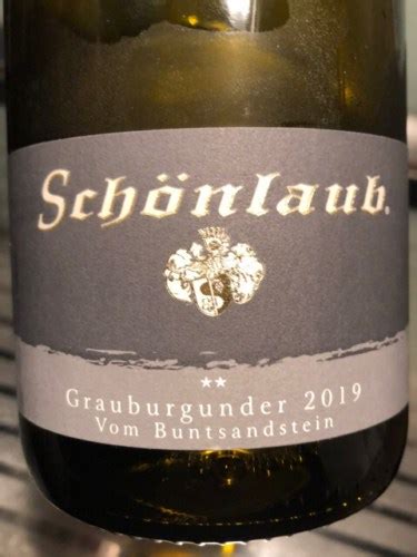 2021 Schönlaub Vom Buntsandstein Grauburgunder Vivino United States