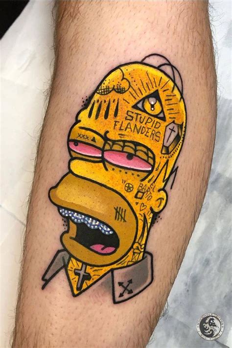 Homer Simpsons Tattoo By Tattoo Artist Josep Canti Barcelona Spain