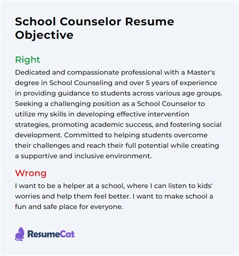 Top 18 School Counselor Resume Objective Examples