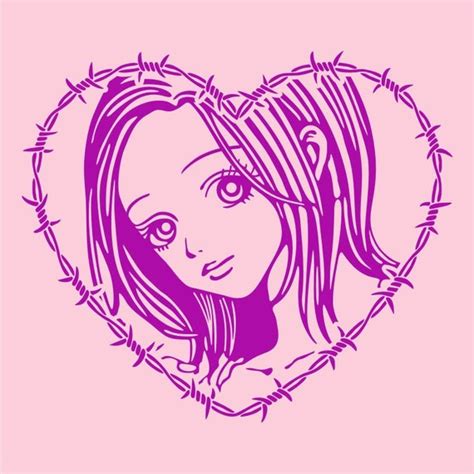 Nana Hachi Into A Barbed Wired Heart Vector Cutting File Svg Etsy