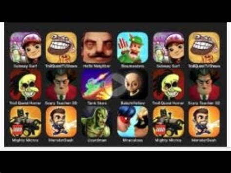 Subway Surf Troll Quest TV Shows Hello Neighbor Bowmasters Troll