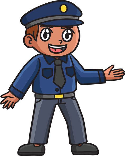 polis tecknad serie färgad ClipArt illustration 23093741 Vektorkonst på