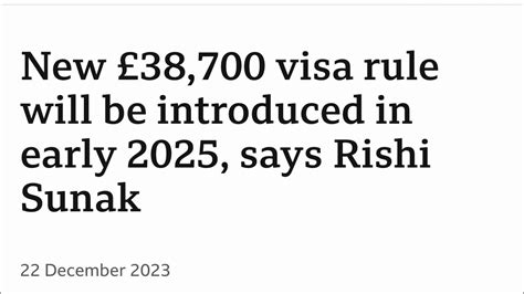 New 38 700 Visa Rule Will Be Introduced In Early 2025 Says Rishi