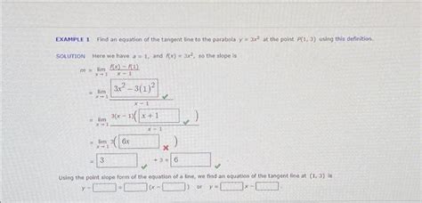 solved example 1 find an equation of the tangent line to the