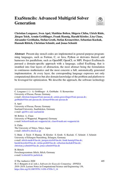 pdf exastencils advanced multigrid solver generation