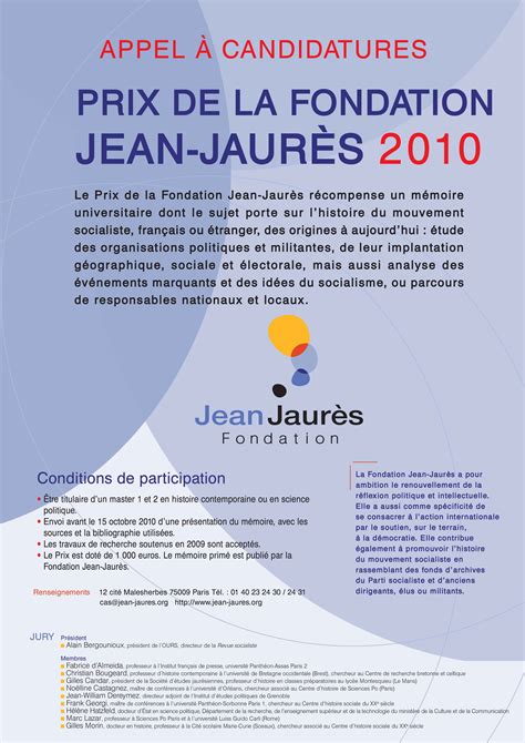 Prix de la Fondation Jean Jaurès les lauréats Fondation Jean Jaurès