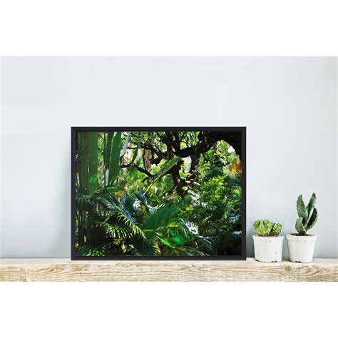 MuchoWow Poster encadré Magnifiques motifs de feuilles et d arbres