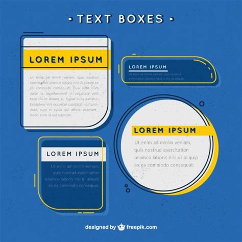 Free Vector Text Box Templates In Vintage Style