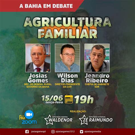Alô grande família da Agricultura Familiar Josias Gomes