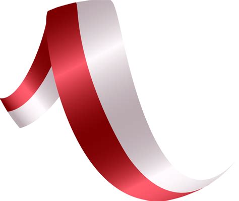 Cinta De Lujo Roja Y Blanca De La Bandera De Indonesia Png