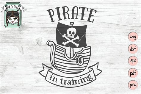 Pirate Ship SVG Cut File 1136398 Cut Files Design Bundles