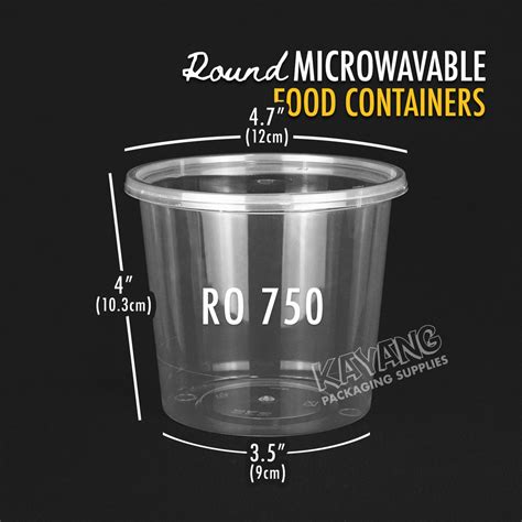 Pcs Round Microwavable Food Container Ro Ro Ro Plastic Tub