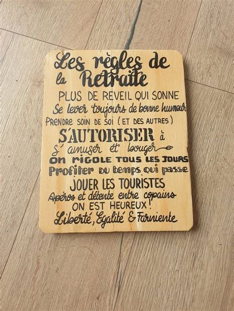 Tableau retraite les règles de la retraite cadeau retraité Etsy