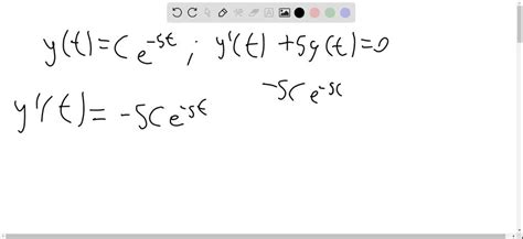 solved verify that the given function y is a solution of the differential equation that follows