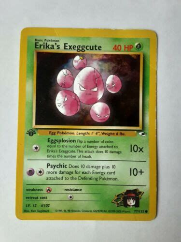 ERIKAS EXEGGCUTE Gym Heroes Set 77 132 Common Pokemon Card EBay
