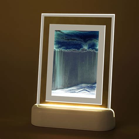 KQJQS Moving Sand Art Painting Night Light Sandscape Moving Sand