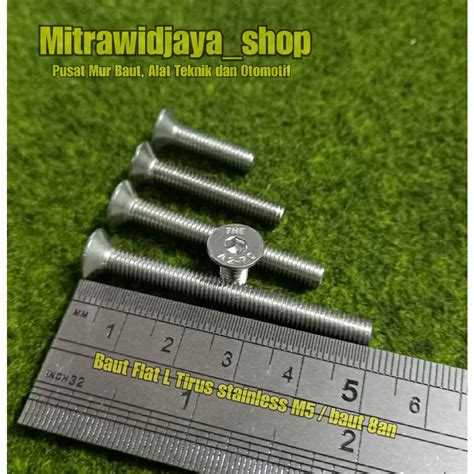 Jual Baut Flat L Baut Countersink X Tirus Verseng L Kunci L Mm