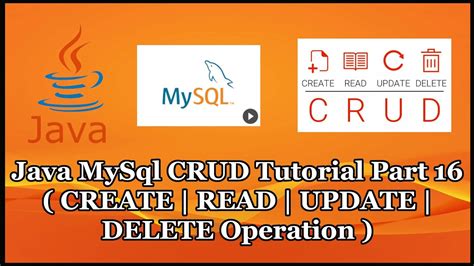 java mysql crud tutorial part 16 youtube