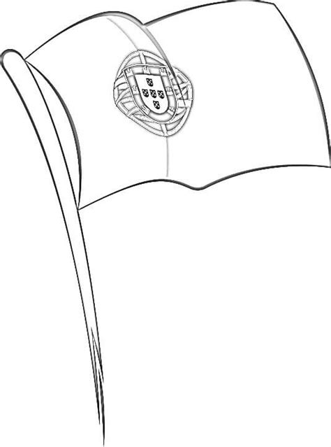 Desenhos De Bandeira De Portugal 1 Para Colorir E Imprimir
