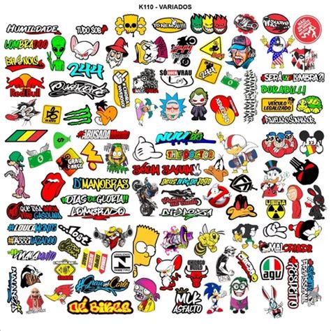Kit Cartelas Adesivos Variados Moto Carro Mercadolivre