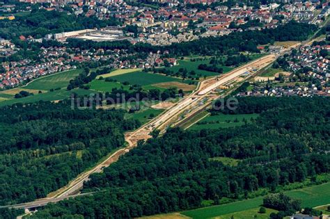 Luftbild Rastatt Tunnelbaustelle Rastatter Tunnel Im Streckennetz Der