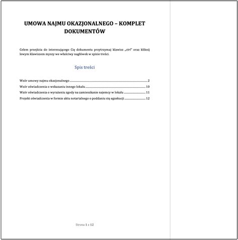 Umowa Najmu Okazjonalnego Pobierz Image To U