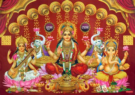 Ganesh Laxmi Saraswati Wallpapers Wallpaper Cave