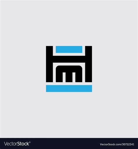 H And M Logo Hm Monogram Or Logotype Design Vector Image On