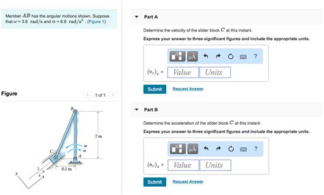 solved member ab has the angular motions shown that w 3 6