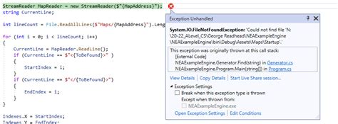 C Just Trying To Figure Out Why This FileNotFound Exception Is