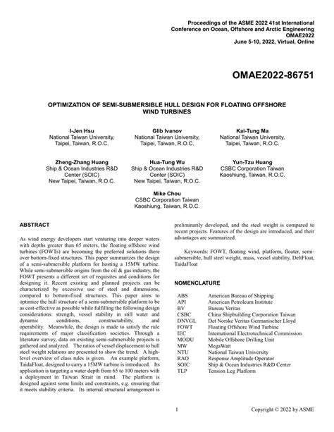 pdf optimization of semi submersible hull design for floating offshore wind turbines