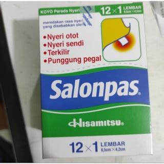 Jual SALONPAS KOYO HANGAT PANAS HOT SACHET Isi 12 Lembar Pereda Nyeri