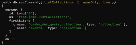 How To List All Collections In The MongoDB Shell GeeksforGeeks