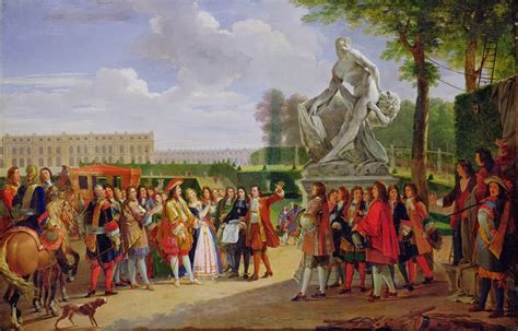 Peinture Fran Aise Du Me Si Cle Louis Xiv In The Park Of Versailles