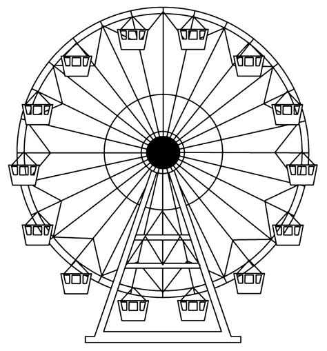 Ferris Wheel Coloring Page Desenho De Roda Gigante Para Colorir The