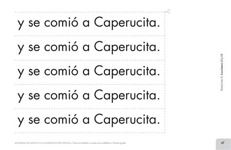 Material De Apoyo A La Alfabetizacion Inicial Tiras Recortables Y