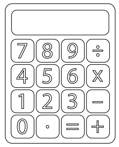Desenho De Calculadora Para Colorir Desenhos Para Colorir E Imprimir