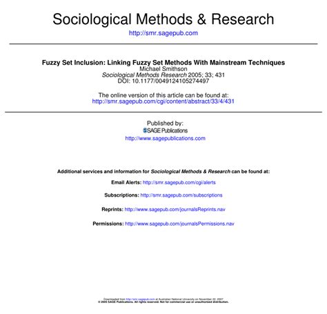pdf fuzzy set inclusion linking fuzzy set methods with mainstream techniques