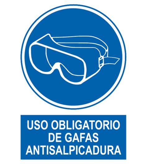Señal Cartel Obligatorio gafas antisalpicaduras SERIOR