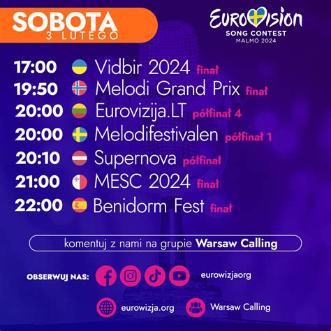 Eurowizja 2024 sobota z selekcjami Cztery kraje wybiorą do Malmö