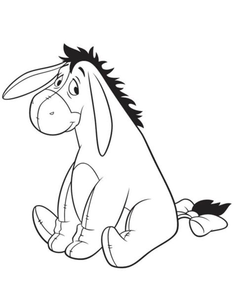 Eeyore Sonriendo Para Colorear Imprimir E Dibujar ColoringOnly