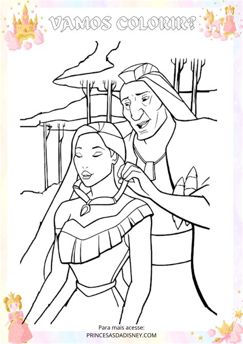 9 Desenhos Da Pocahontas Para Colorir E Imprimir