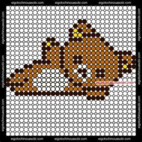 Rilakkuma1号の図案 Hama Beads Design