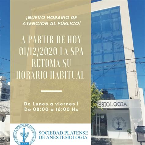 Retomamos Nuestro Horario Habitual De Atenci N Sociedad Platense De