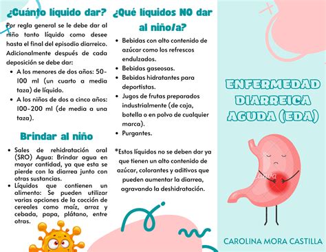 Folleto EDA Eda ENFERMEDAD DIARREICA AGUDA EDA CAROLINA MORA