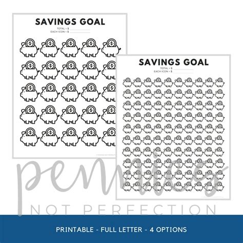 Blank Savings Tracker Printable Printable Templates