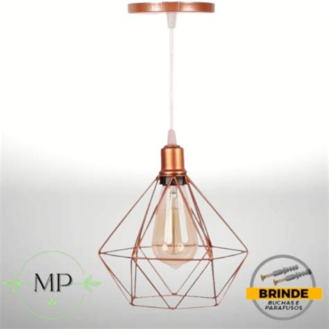 Pendente Aramado Diamante Luminária Lustre TETO Shopee Brasil